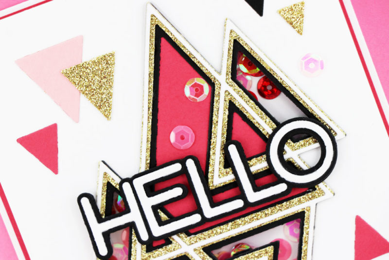 Prismatic Triangle Hello by Jeanne Jachna – Birch Press Design