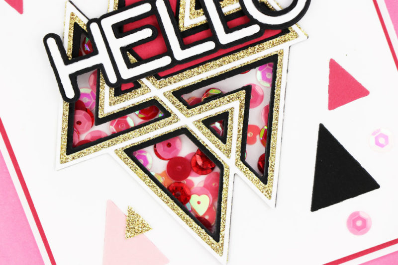 Prismatic Triangle Hello by Jeanne Jachna – Birch Press Design