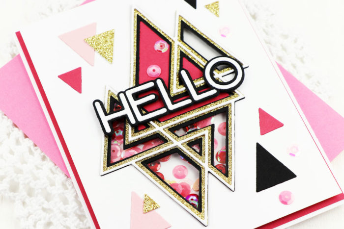 Prismatic Triangle Hello by Jeanne Jachna – Birch Press Design