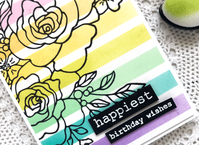 Simple Outline Stamping over a Stenciled Background | by Tracey McNeely ...