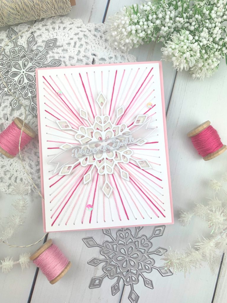 String Art Holiday Card Featuring Birch Press Designs Frosty Flake ...