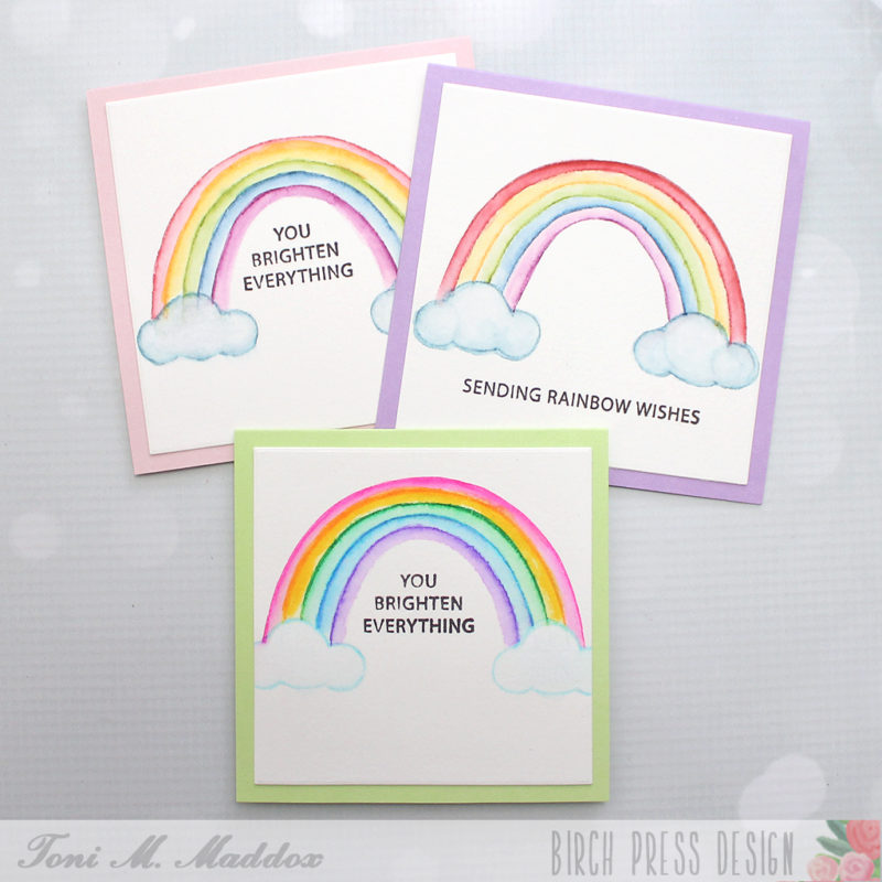 Rainbow Notecards | by Toni M Maddox – Birch Press Design