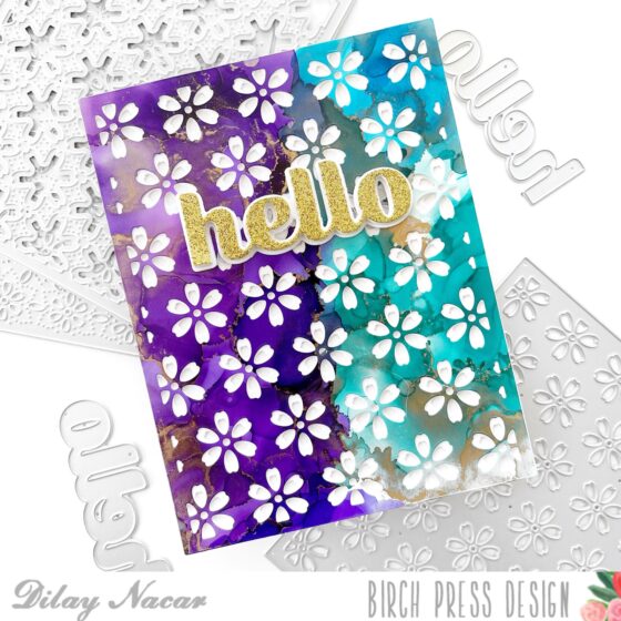 Alcohol Ink Flora Hello | By Dilay Nacar – Birch Press Design