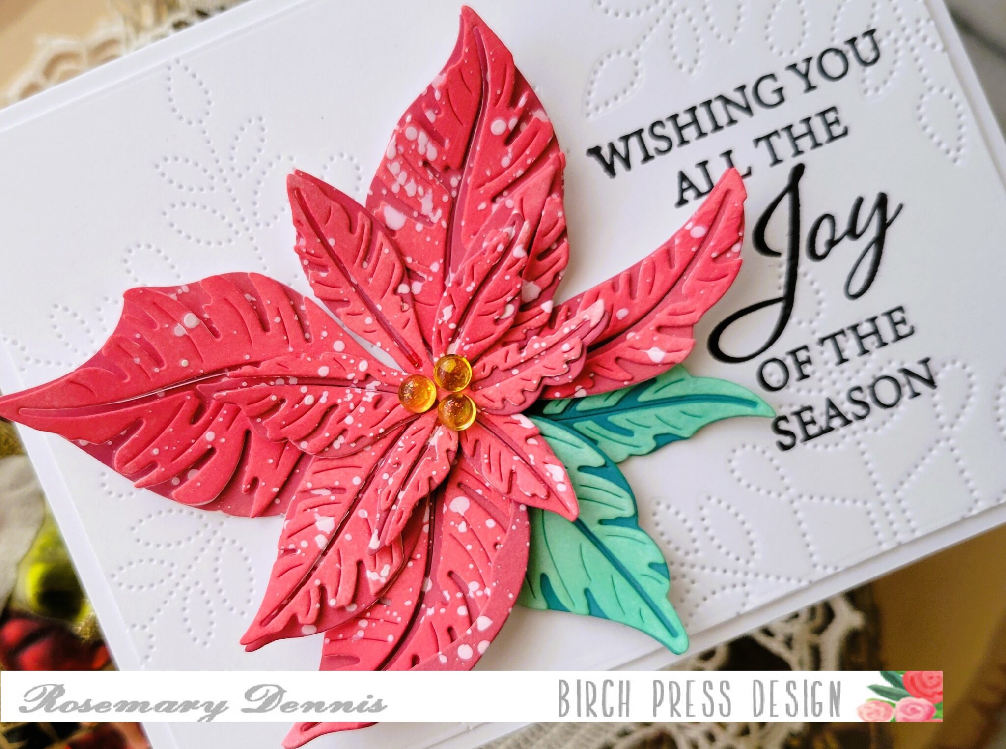 Jingle Bell Poinsettia | by Rosemary Dennis – Birch Press Design