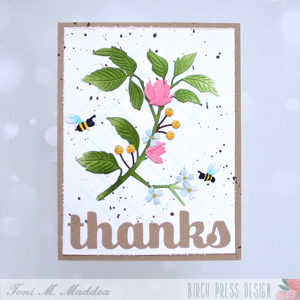 Soft Spring Floral Thank You | by Toni M Maddox – Birch Press Design