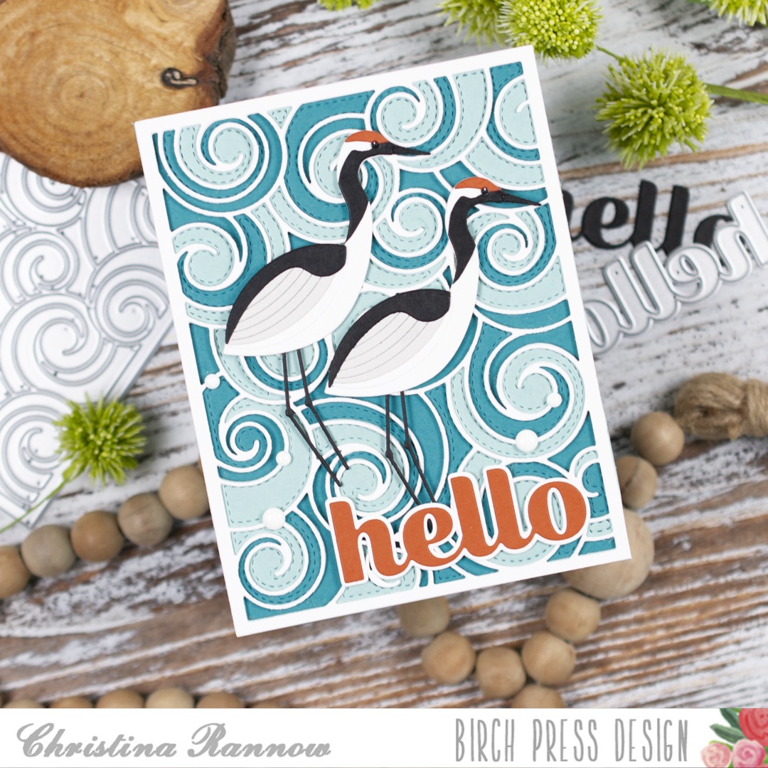 Elegant Cranes | By Christina Rannow – Birch Press Design