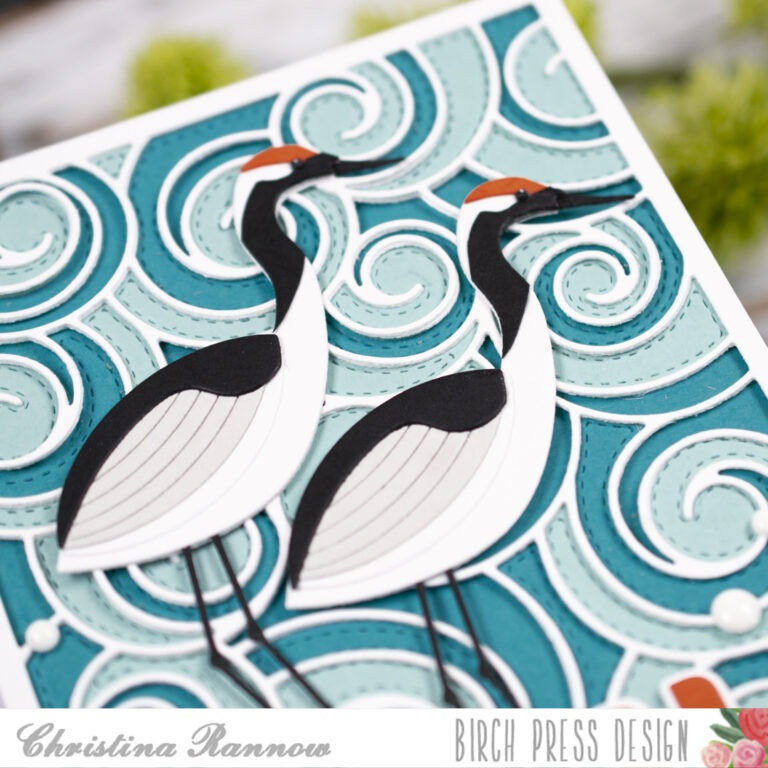 Elegant Cranes | By Christina Rannow – Birch Press Design