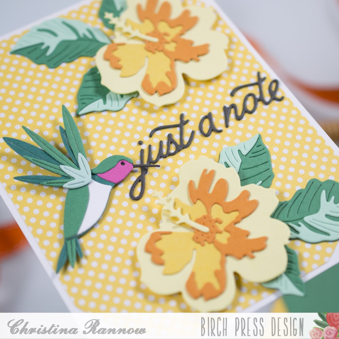 Tropical Hummingbird | By Christina Rannow – Birch Press Design