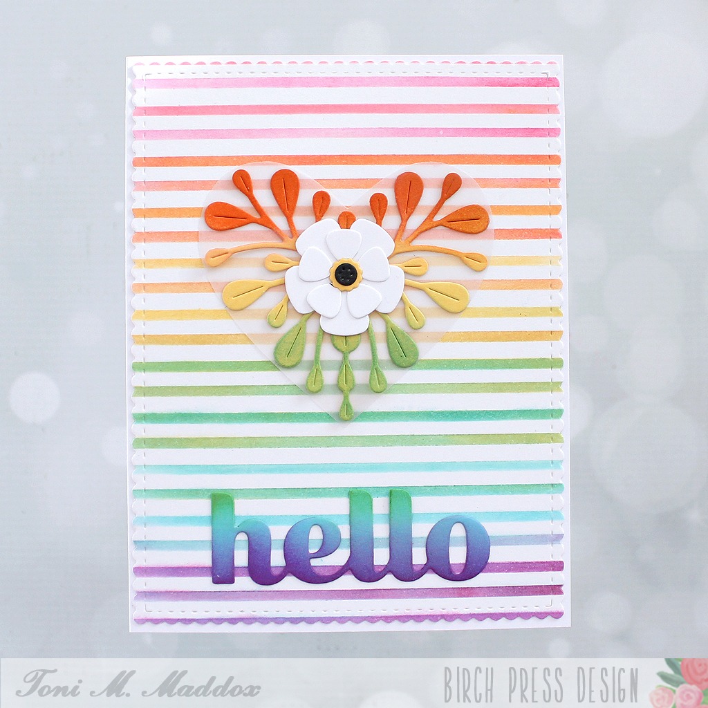 Rainbow Heart Hello | by Toni M Maddox – Birch Press Design