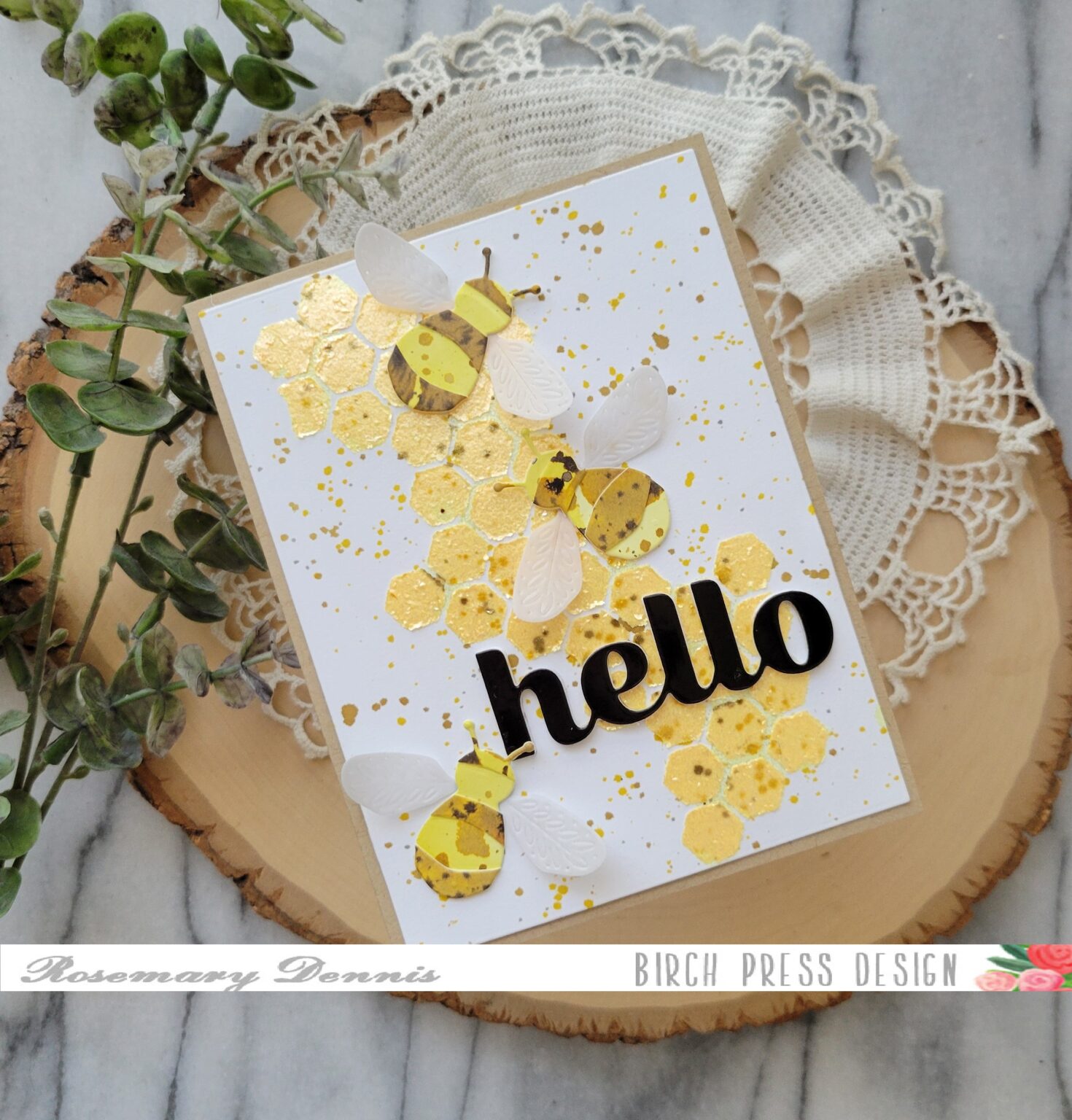 Honey Bee Hello | by Rosemary Dennis – Birch Press Design
